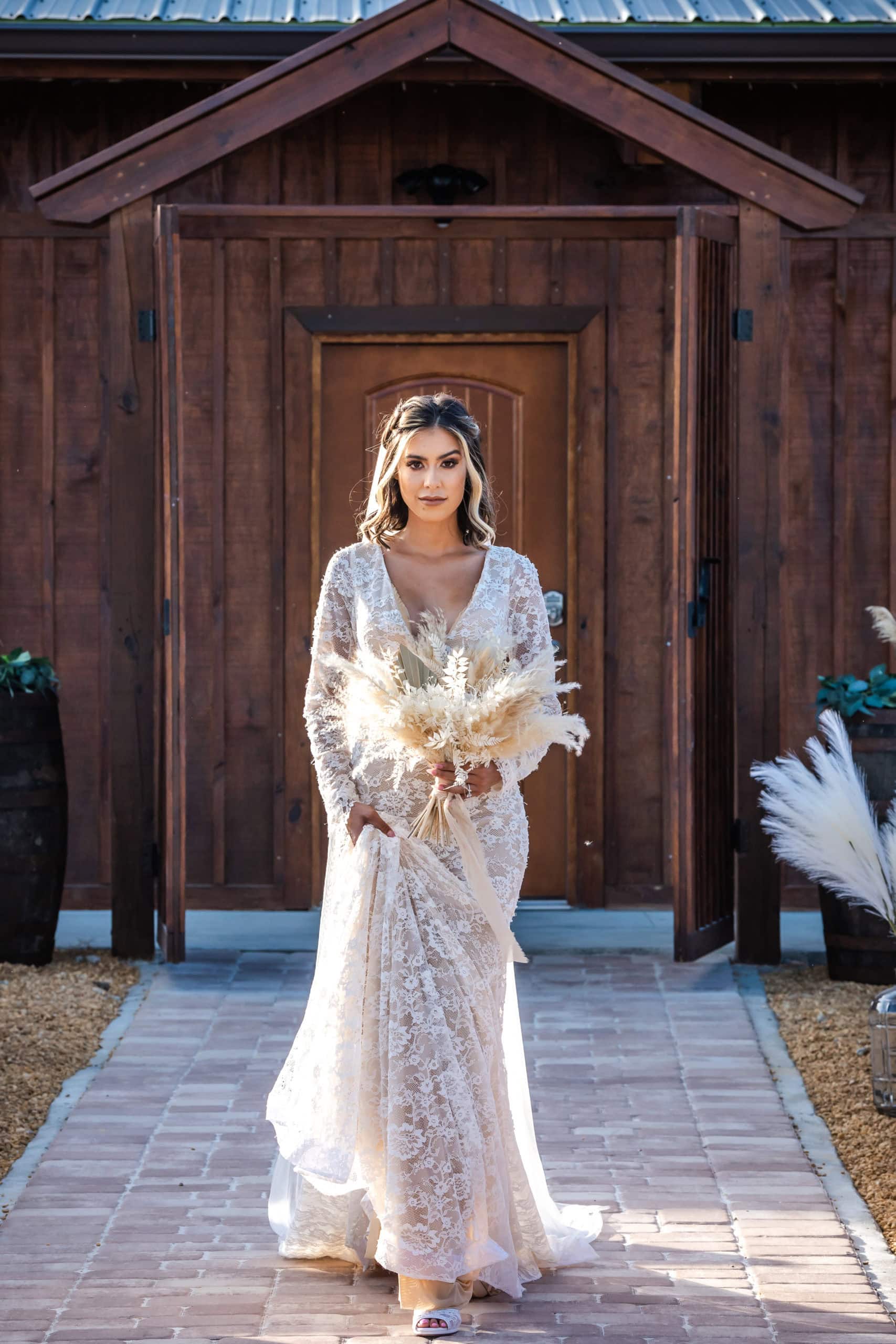 Stockyard-Ceremony-Doors - Ever After Farms